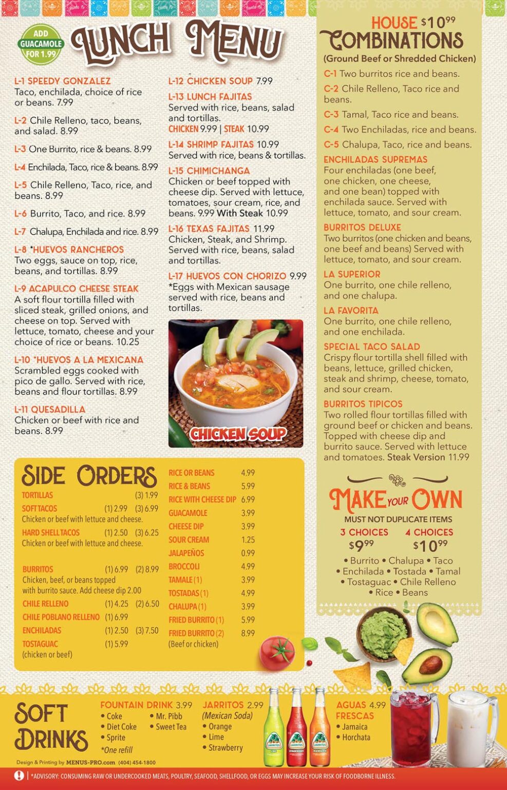 Menu – Santa Fe Mexican Restaurant